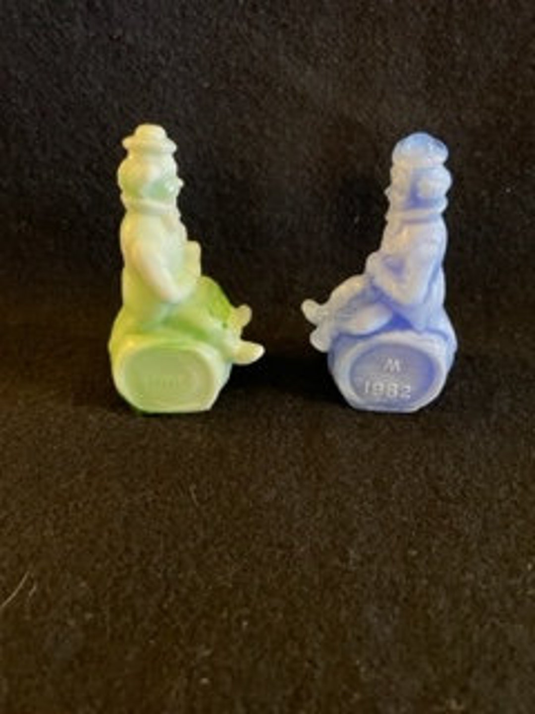 Mosser Clown Figures Collectible Mosser Green and Blue Mosser Clowns ...