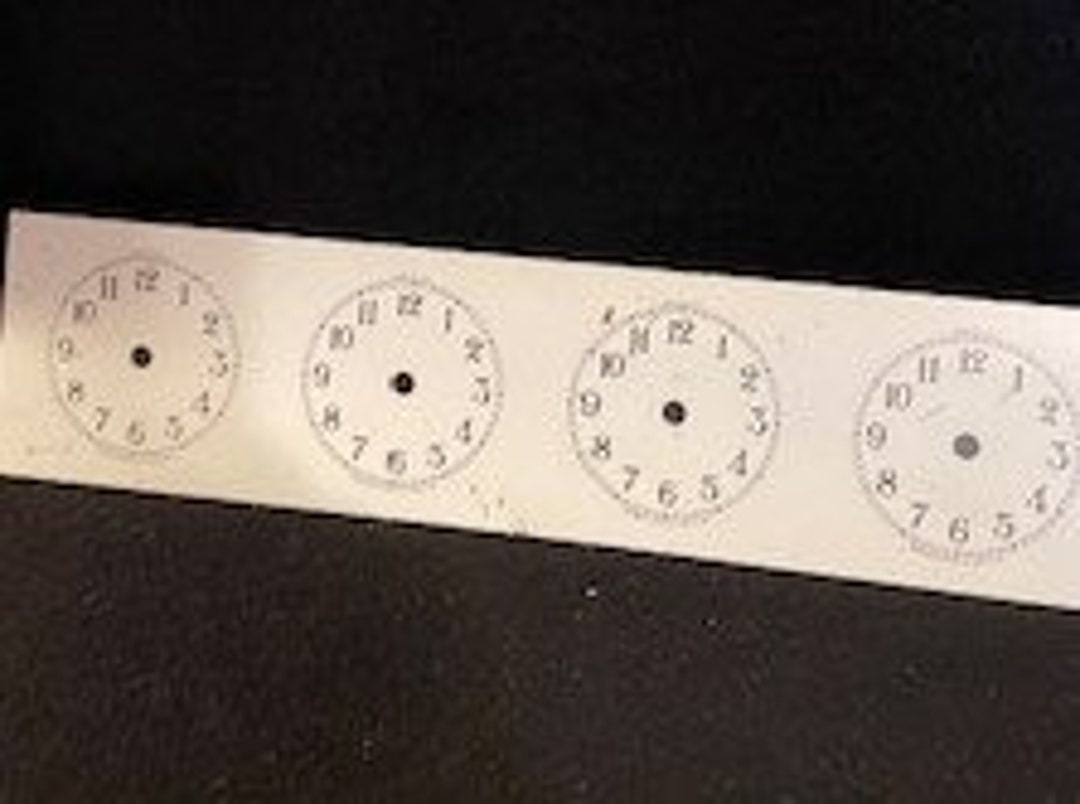 Long Clock Face - Industrial Clock Face With Four on One Panel - 4 ...