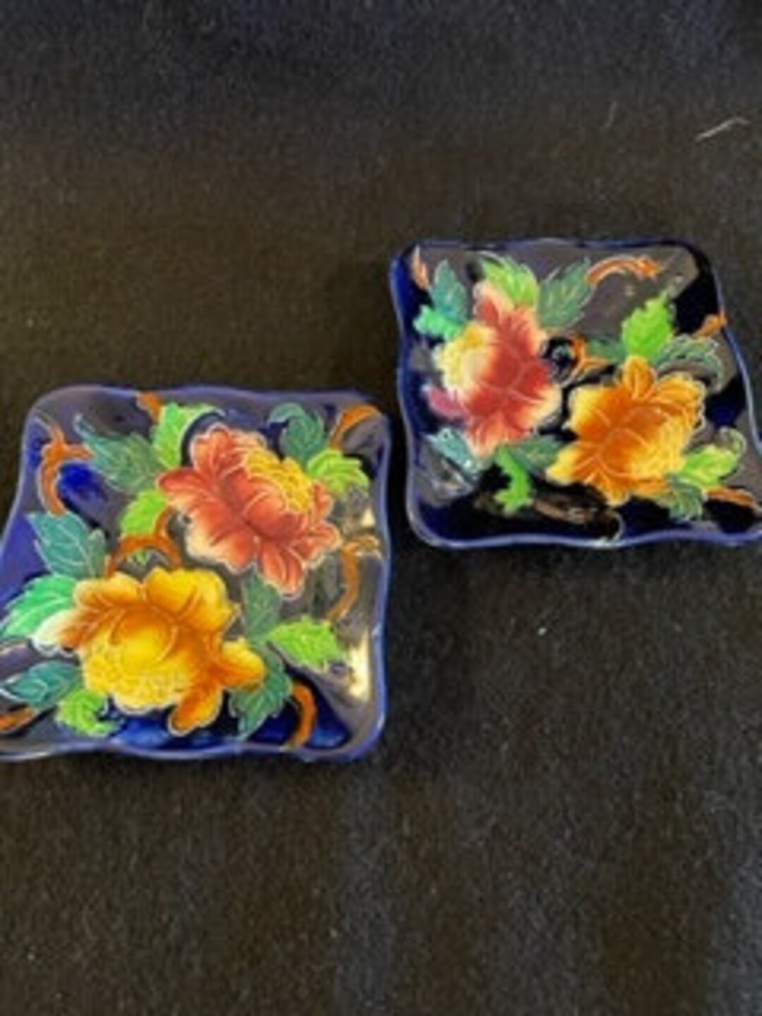 Maling Made in England Trinket Dishes - Pair of Maling Majolica Dishes ...