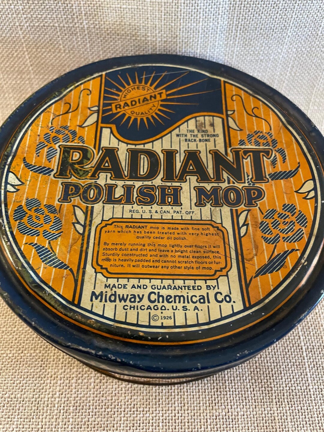 Radiant Polish Mop Vintage Tin Can - Etsy
