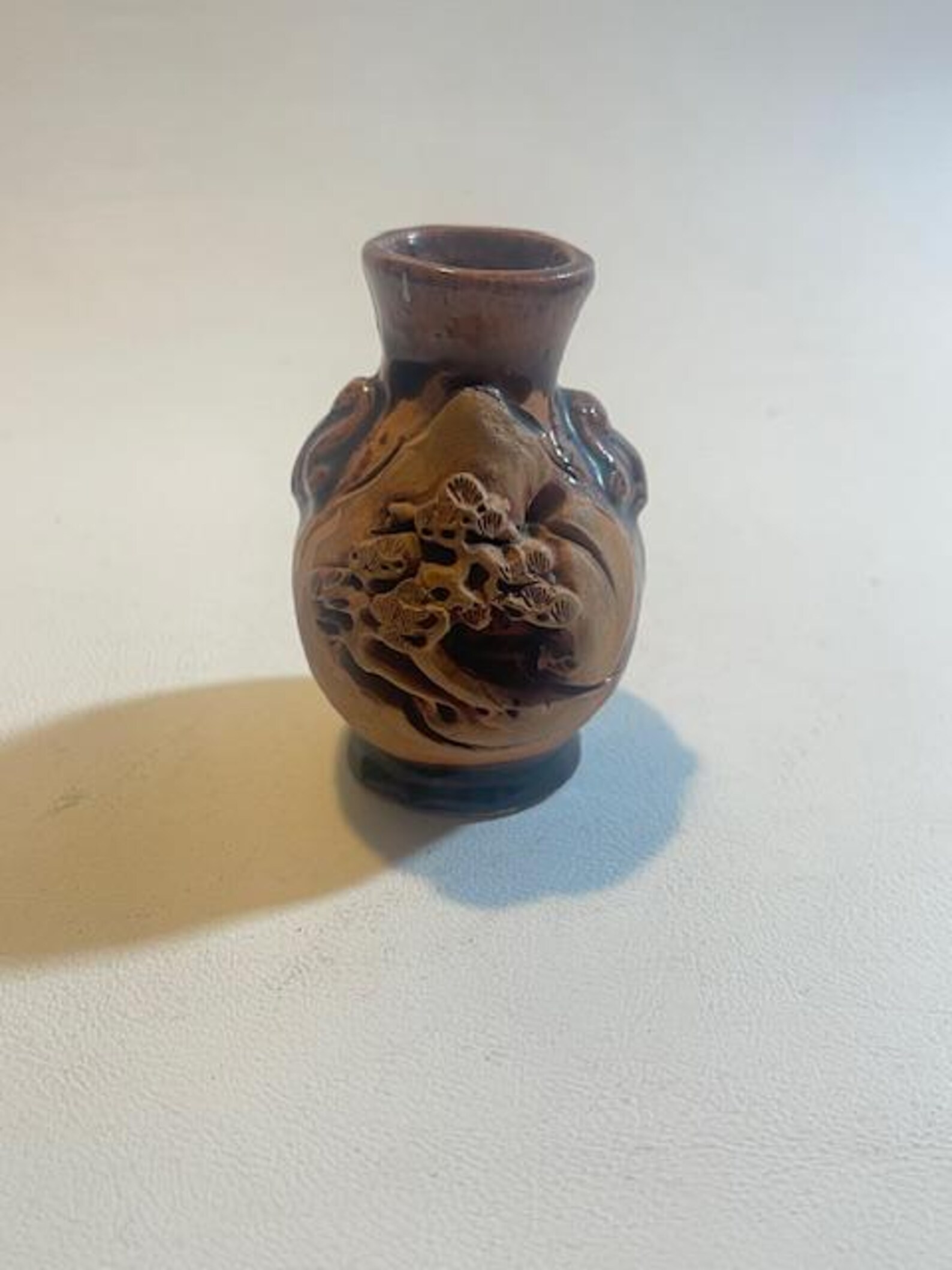 Carved Pottery Relic With Relief of Caves Banks Carved Relic ...