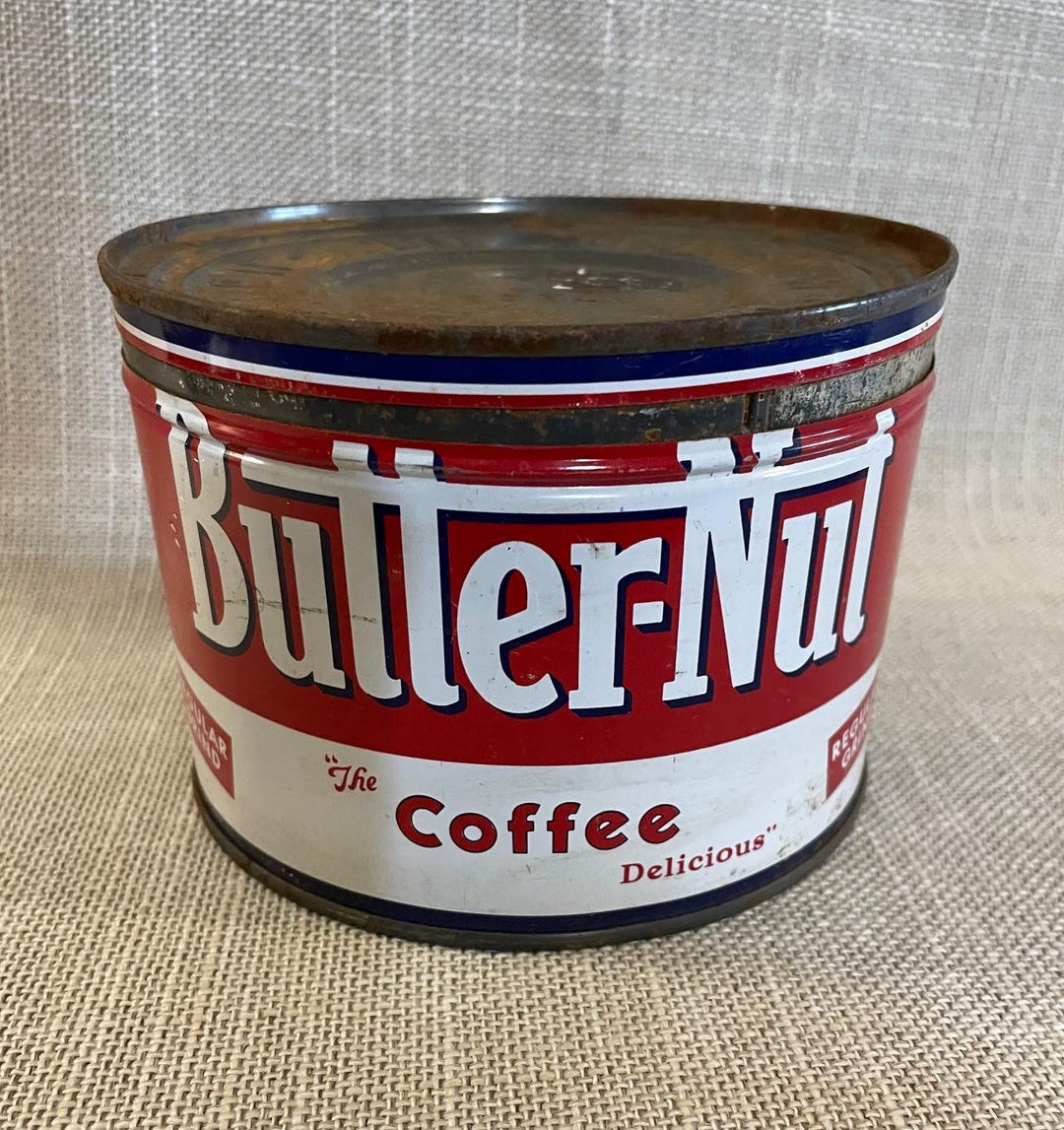 Vintage Butternut Coffee Tin Can - Etsy