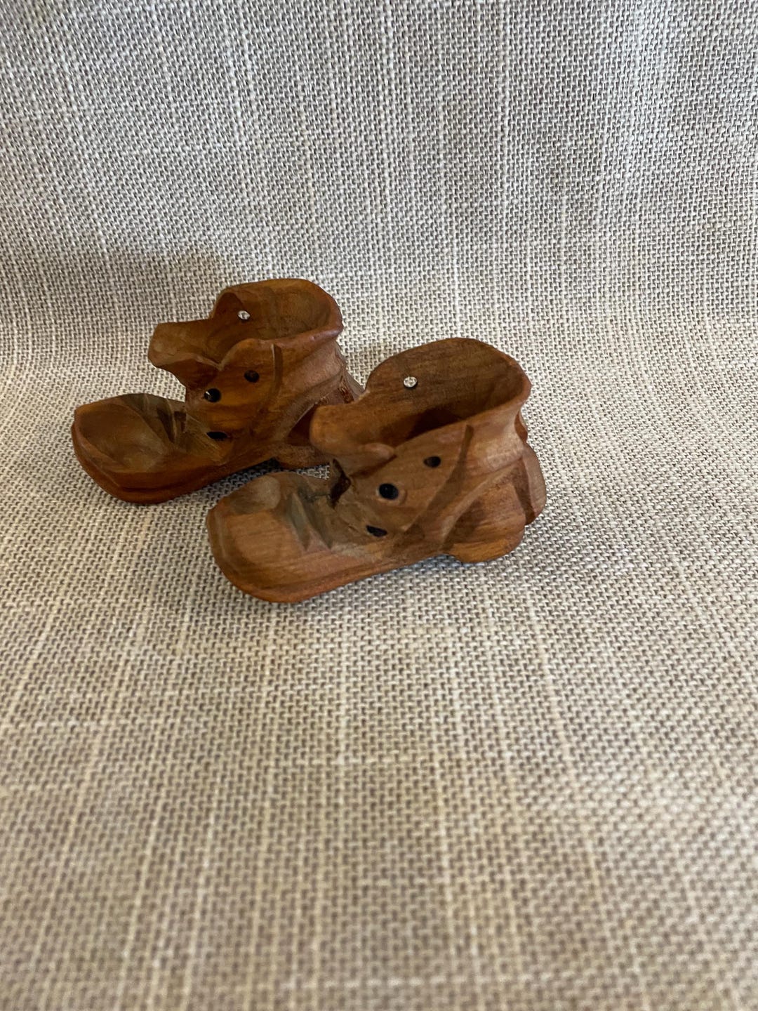 Pair of Hand Carved Wooden Miniature Boots - Etsy