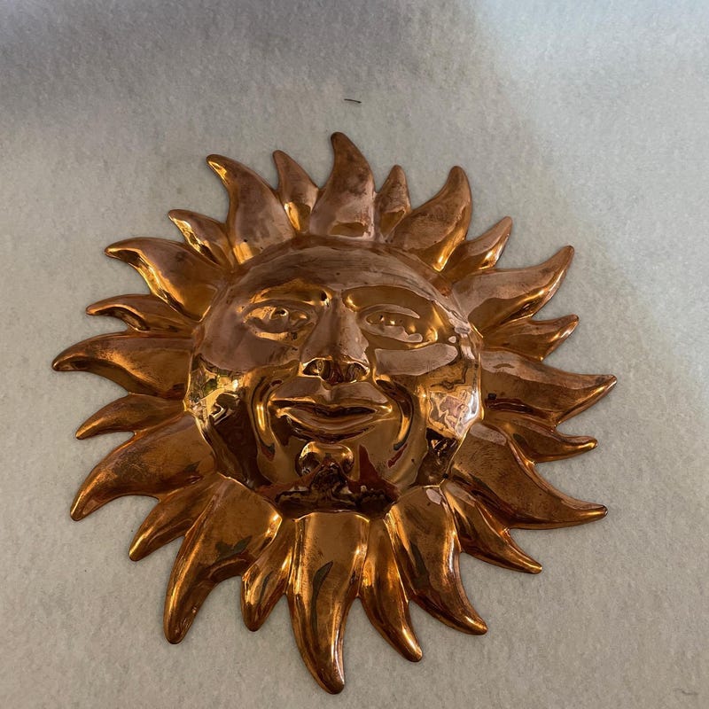 Copper Sun Wall Art - Etsy