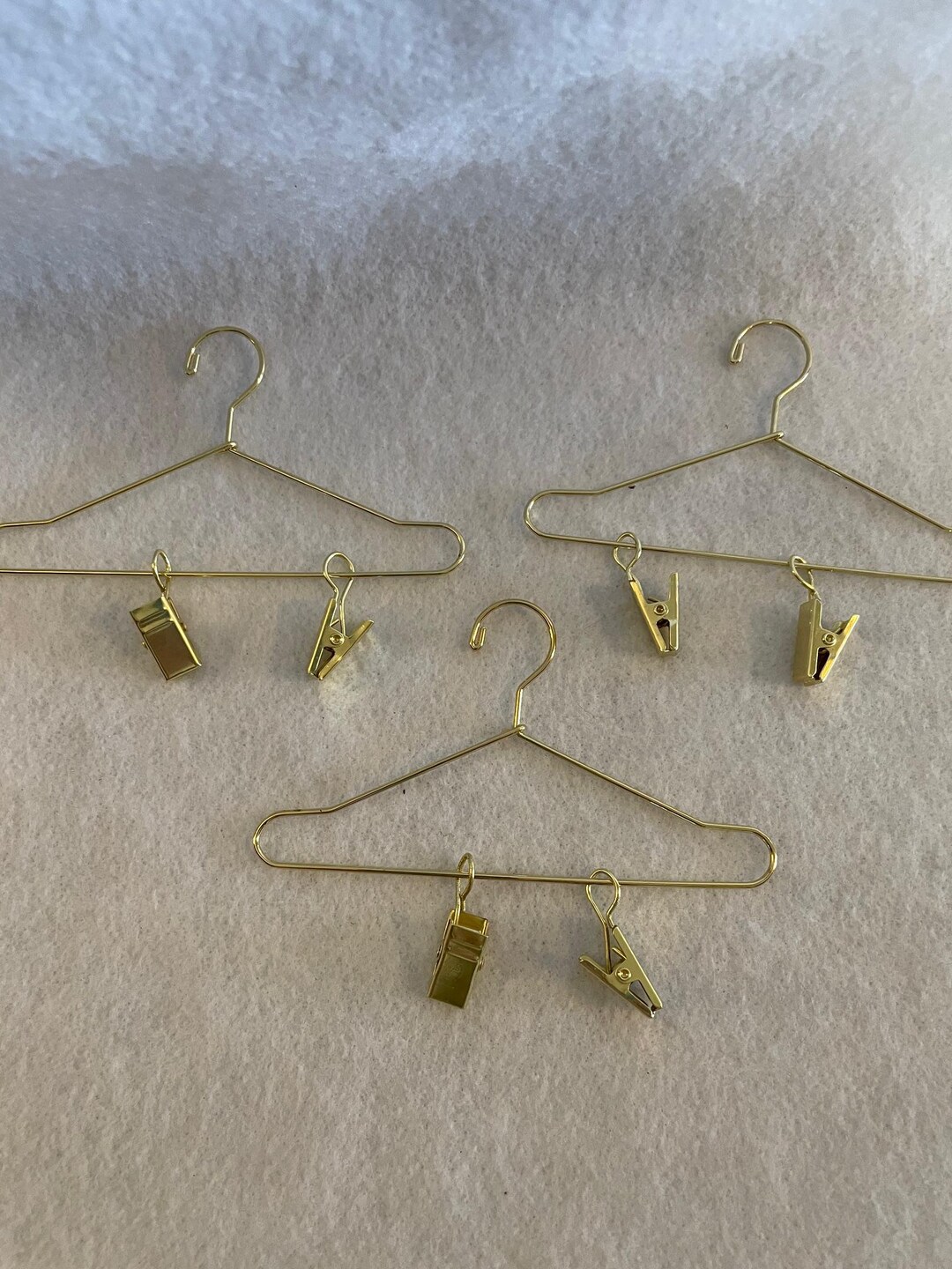 Three Gold Mini Hangers - Hang Photo, Mini Quilt or Art Work - Etsy