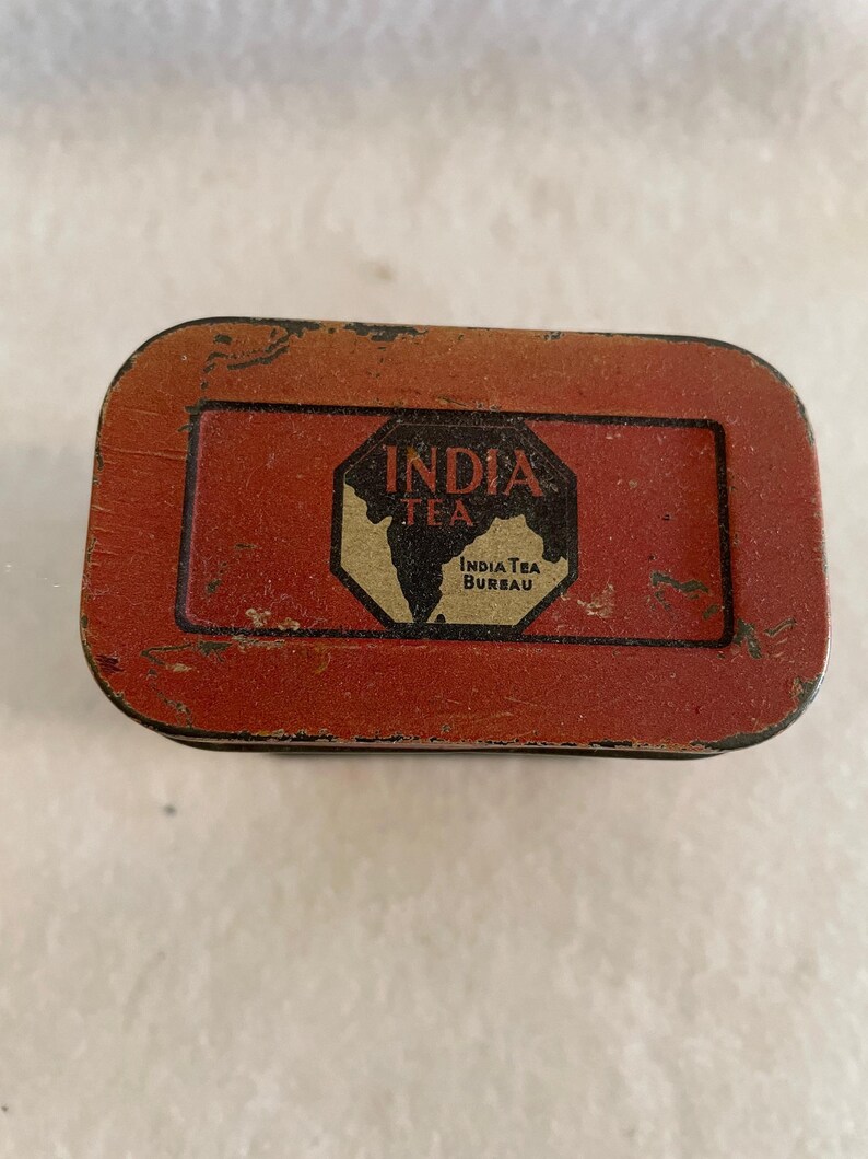 Vintage Golden Wedding Tea Tin From India - Etsy