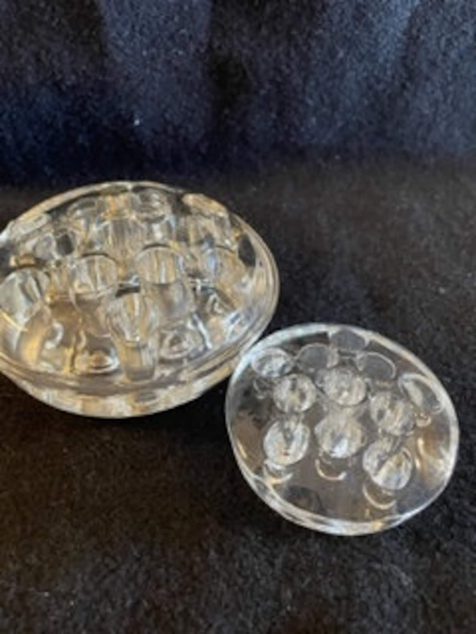 Two Glass Flower Frogs Large Glass Flower Frogs Floral Arrangers With ...