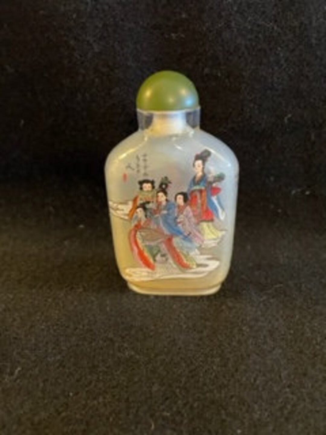 Japanese Reverse Painted Snuff Perfume Bottle - Reverse Painted Small ...