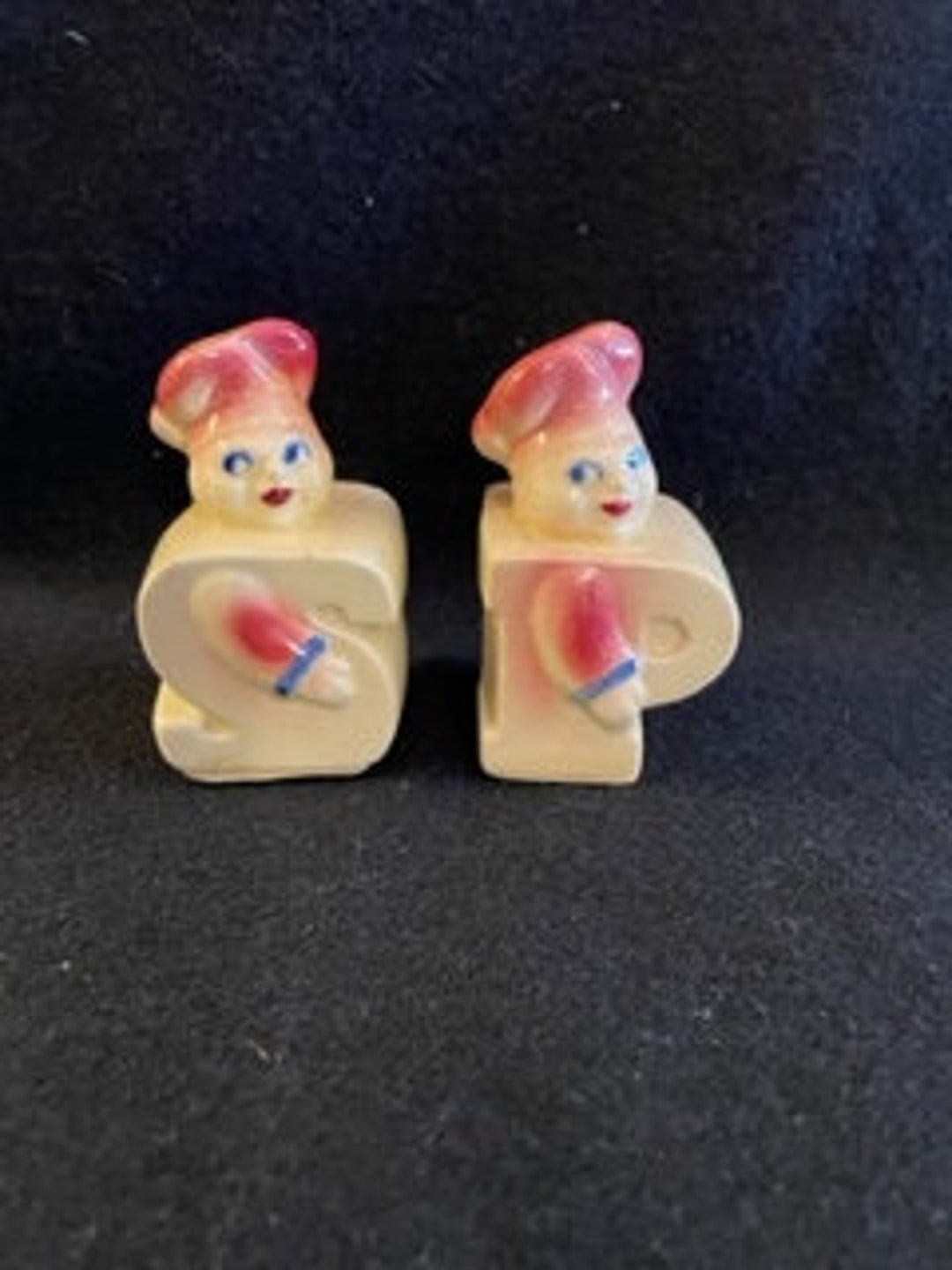 Happy Bakers Salt and Pepper Shakers Vintage Bakers Salt and Pepper ...