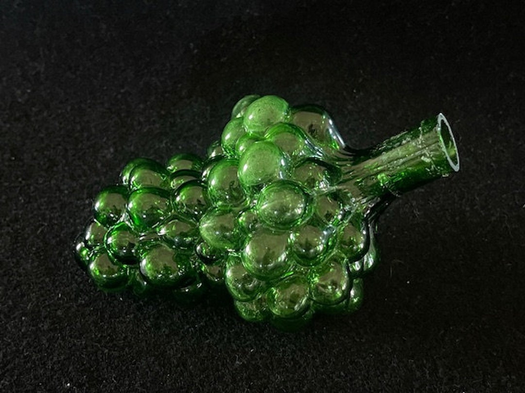 Italian Art Glass Grapes - Hand Blown Glass - Italian Glass Green ...