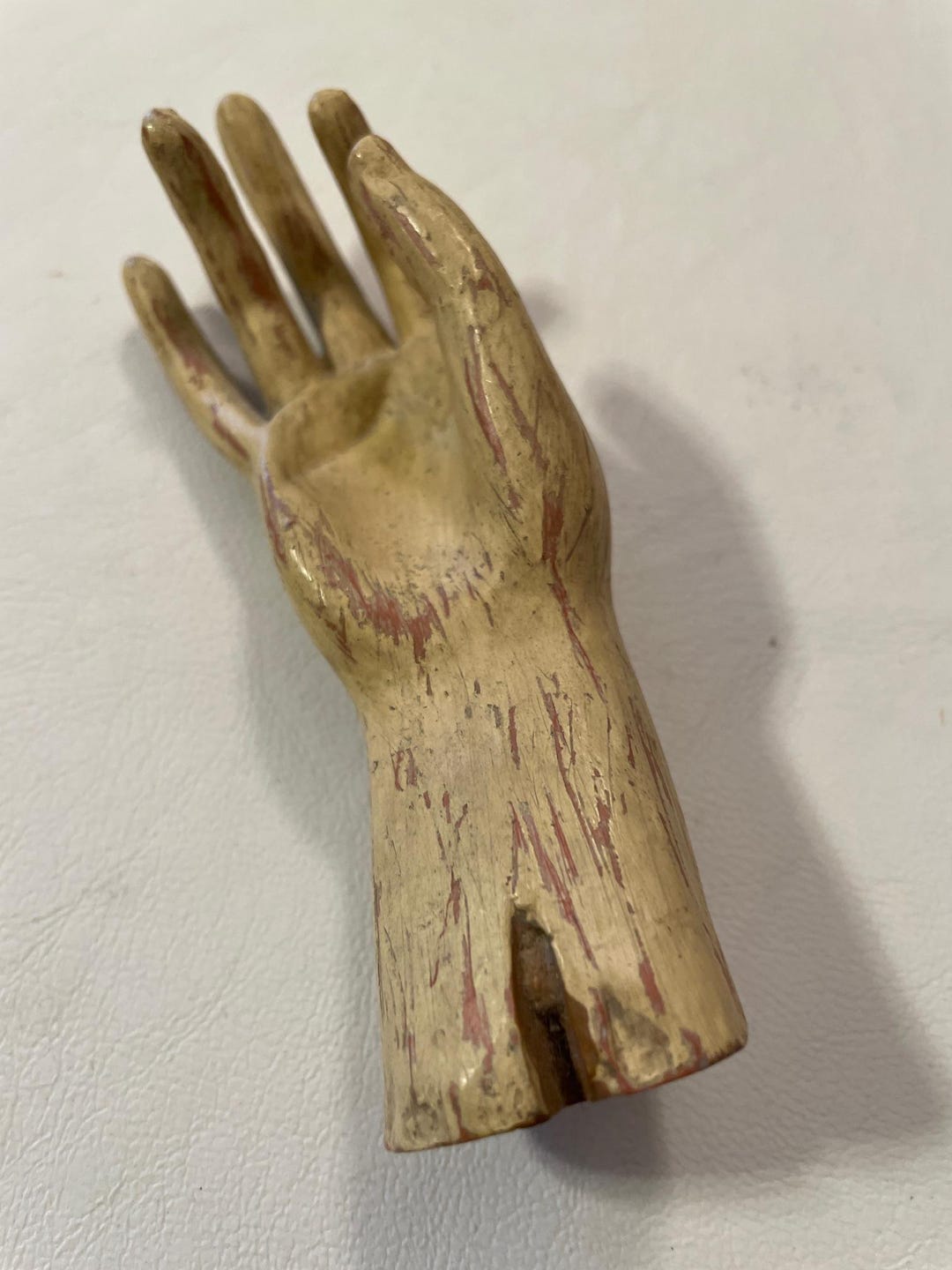 Slender Wooden Painted Hand Classic Pose Hand Photo Prop Collectible ...