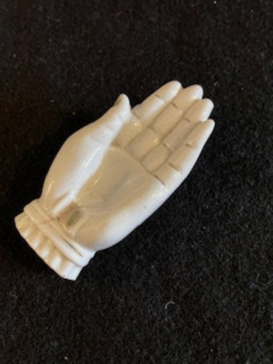 Molded Porcelain Glass Hand - Trinket Dish - Hand Shaped Palm Ashtray ...