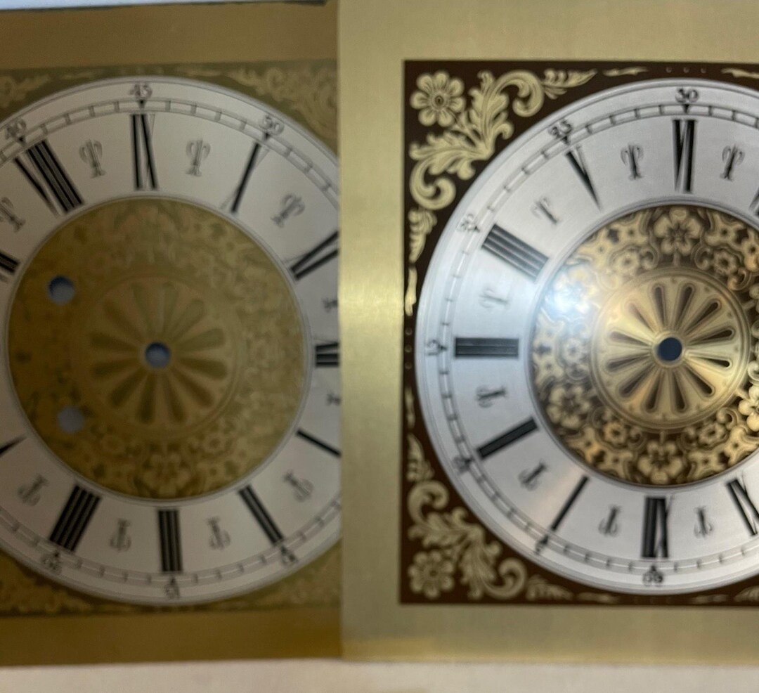 Two Large Ten Inch Gold Metal Clock Faces - Etsy