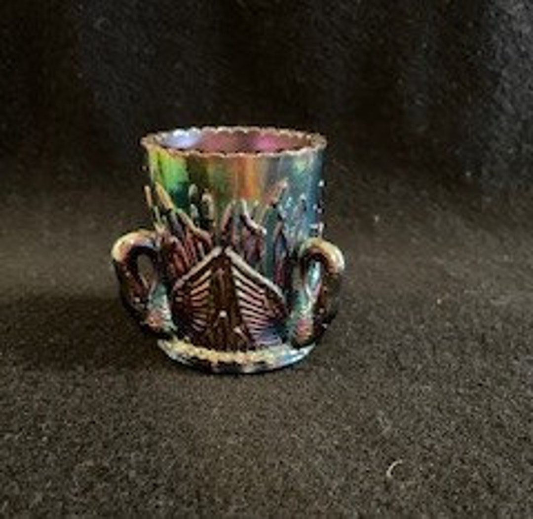 Westmoreland Swan Shaped Toothpick Holder - Carnival Glass Toothpick ...