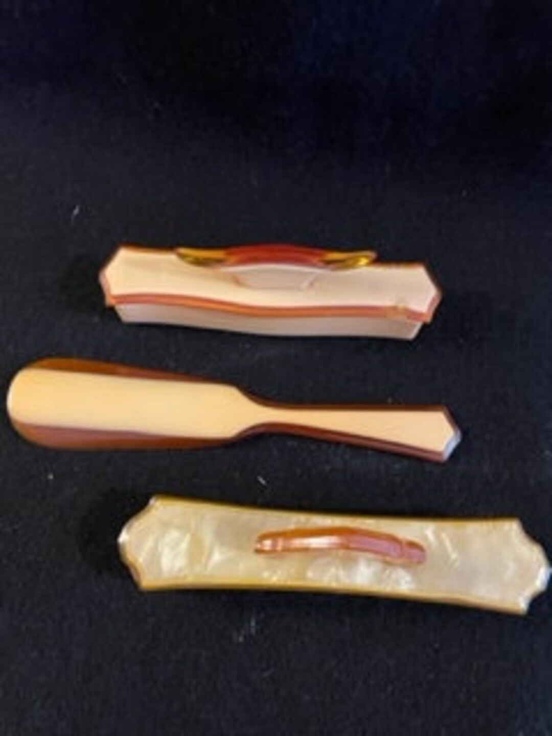 Celluloid Collection of Shoehorn, and Nail Buffers Victorian Era ...