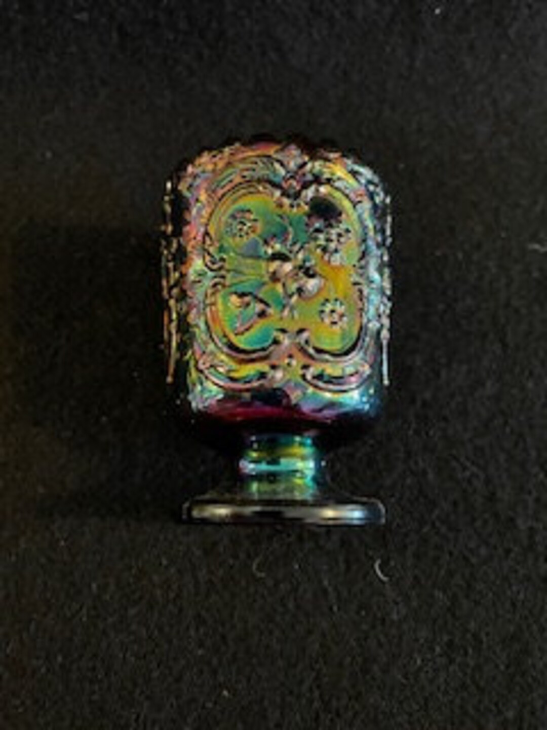 Vintage Fenton Wild Strawberry Footed Toothpick Holder - Iridescent ...