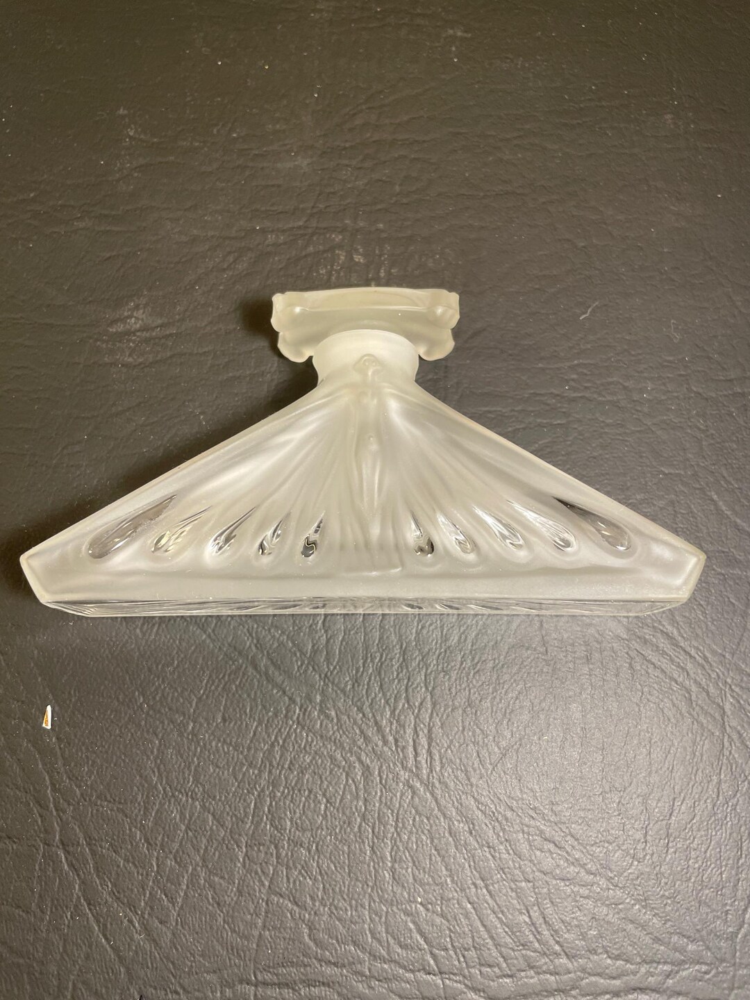 Triangle Shaped Art Deco Style Perfume Bottle - Frosted Crystal Bosse ...
