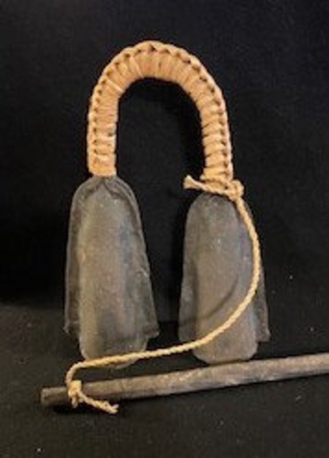 Cameroon African Musical Instrument - Vintage Cameroon Double Bell With ...