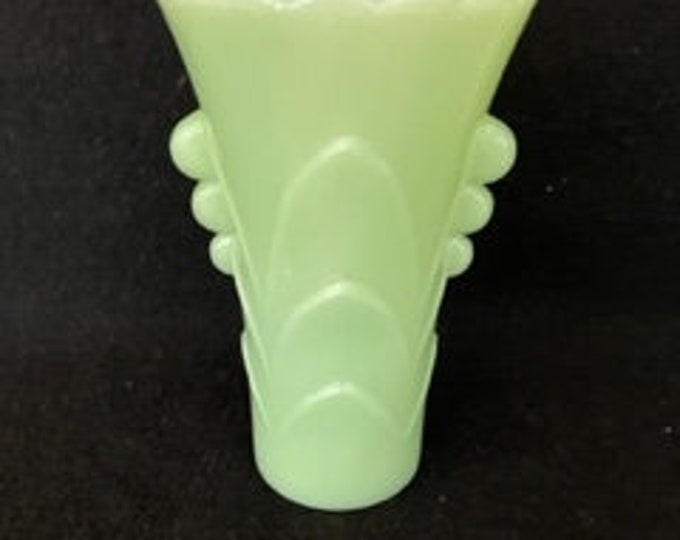 Vintage Jadeite Vase Fire King Anchor Hocking Jadeite Vase Jade-ite Art ...