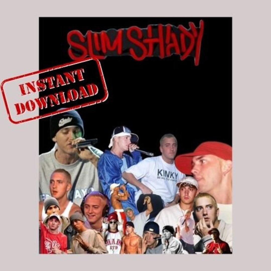 Eminem Tshirt Design Printable Png Svg Jpg Pdf Files, Eminem Bundle ...