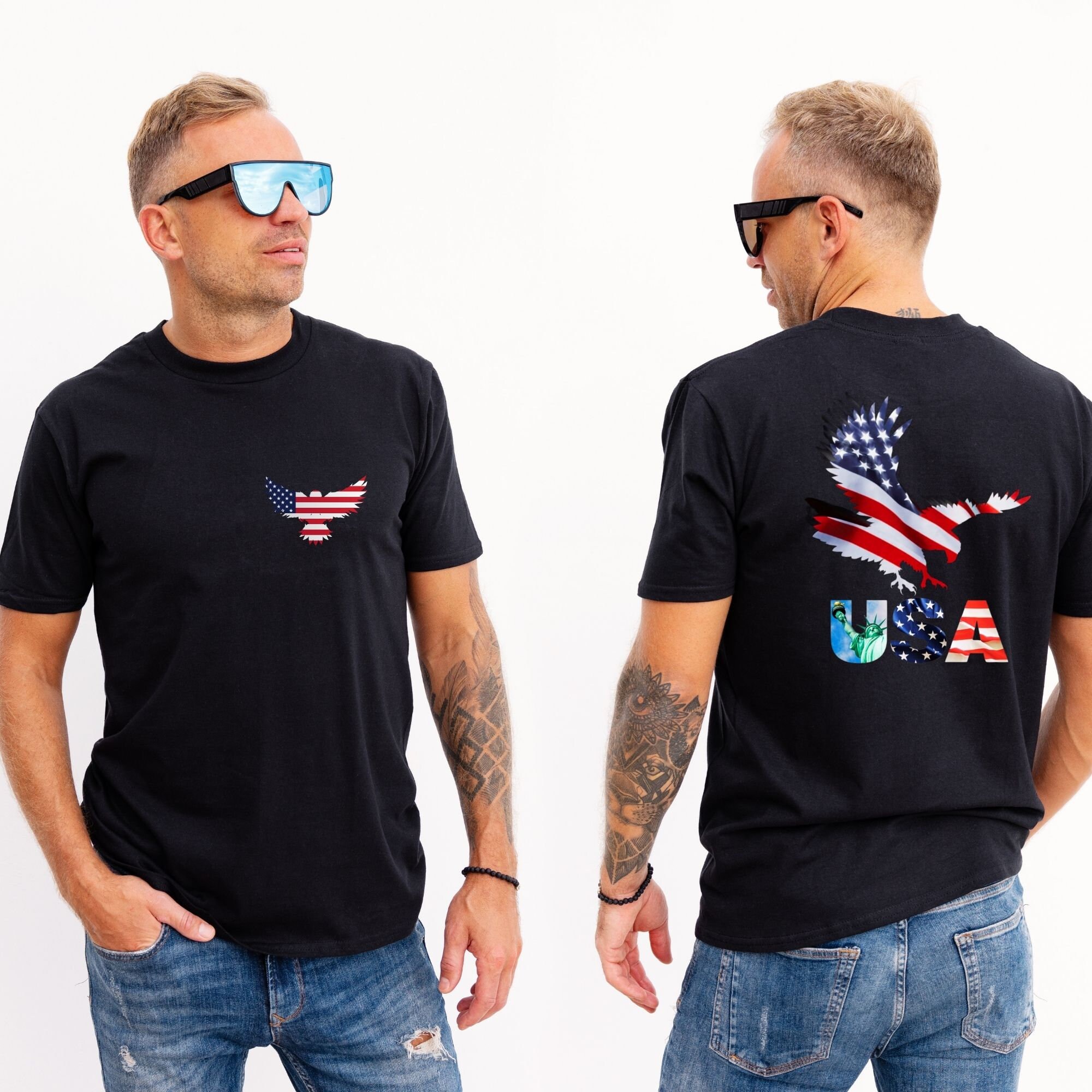 USA Patriotic Eagle Flag Transparent Clipart ,printable Sublimation ...