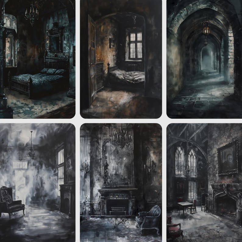 53 Haunted Mansion Clipart Designs | Shadow Manors Featuring Dark ...