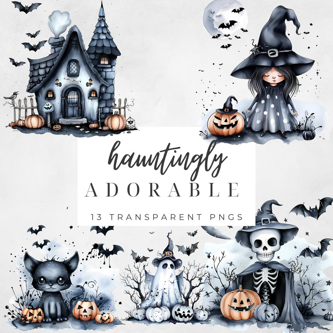 Halloween Clipart Collection - 13 Hauntingly Adorable Designs With ...