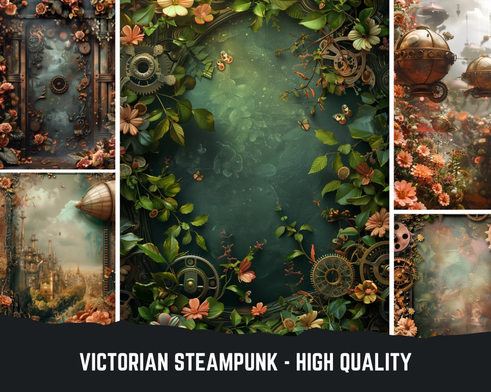 Victorian Steampunk Designs - 53 Unique Illustrations With Gears, Cogs ...
