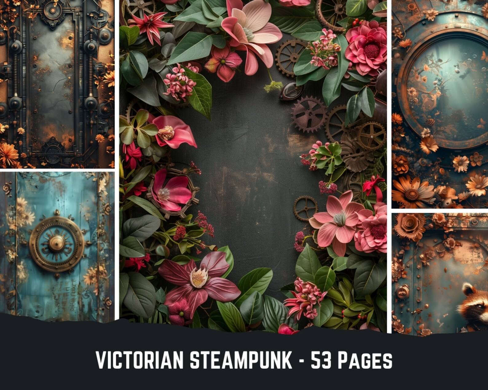 Victorian Steampunk Designs - 53 Unique Illustrations With Gears, Cogs ...