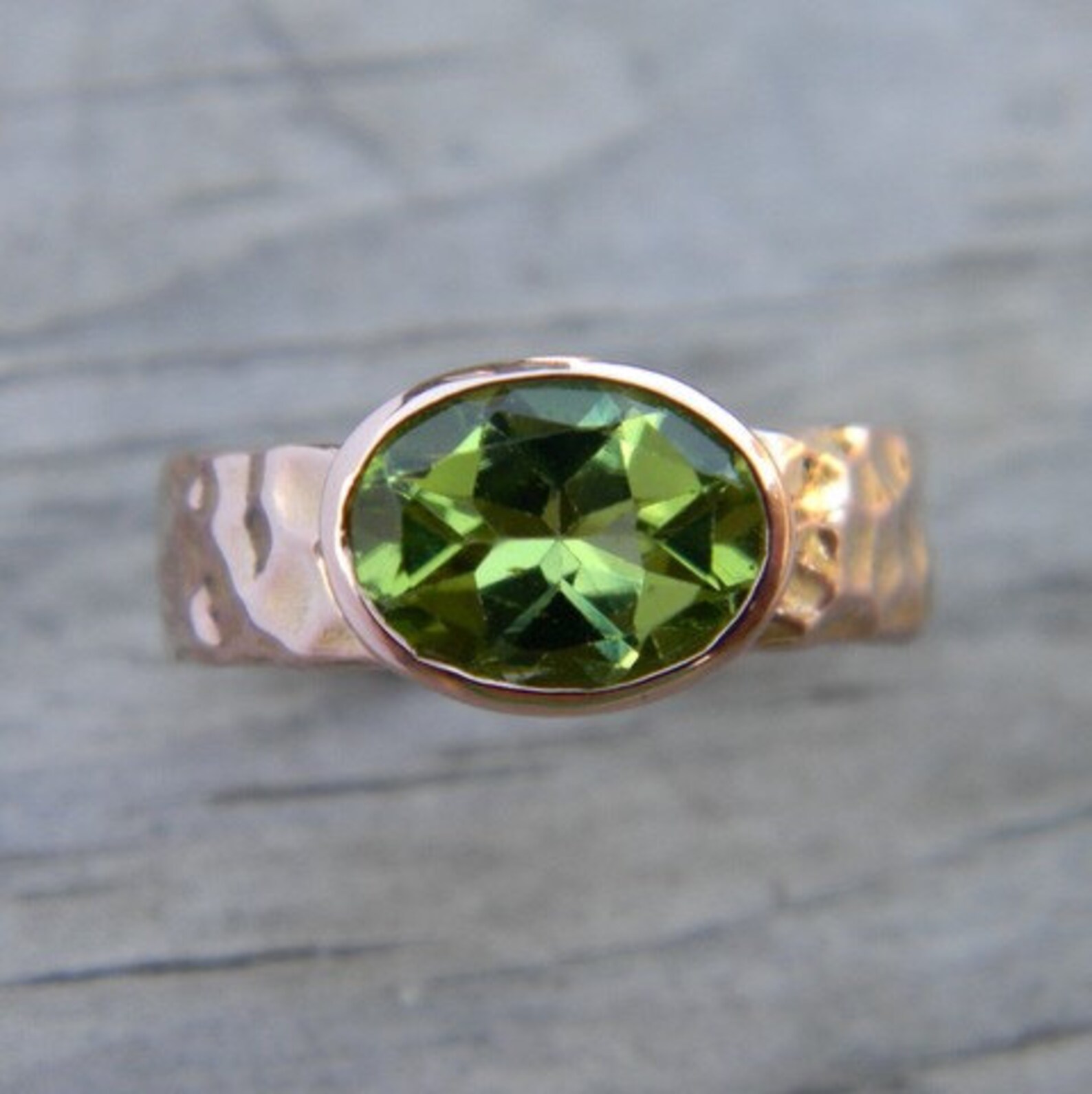 Peridot Ring in Rose Gold Ring in August Birthstone Ring - Etsy
