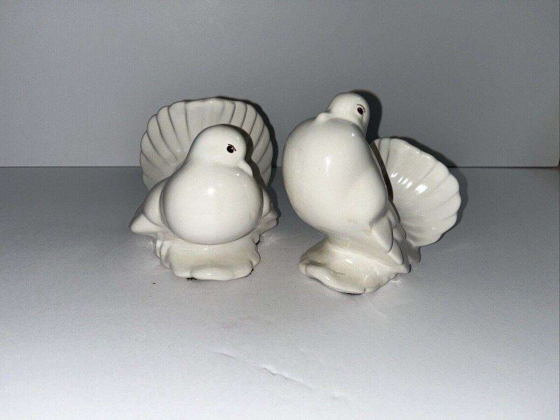 Ceramic Doves Pair Love Birds Vintage Display Collectible - Etsy