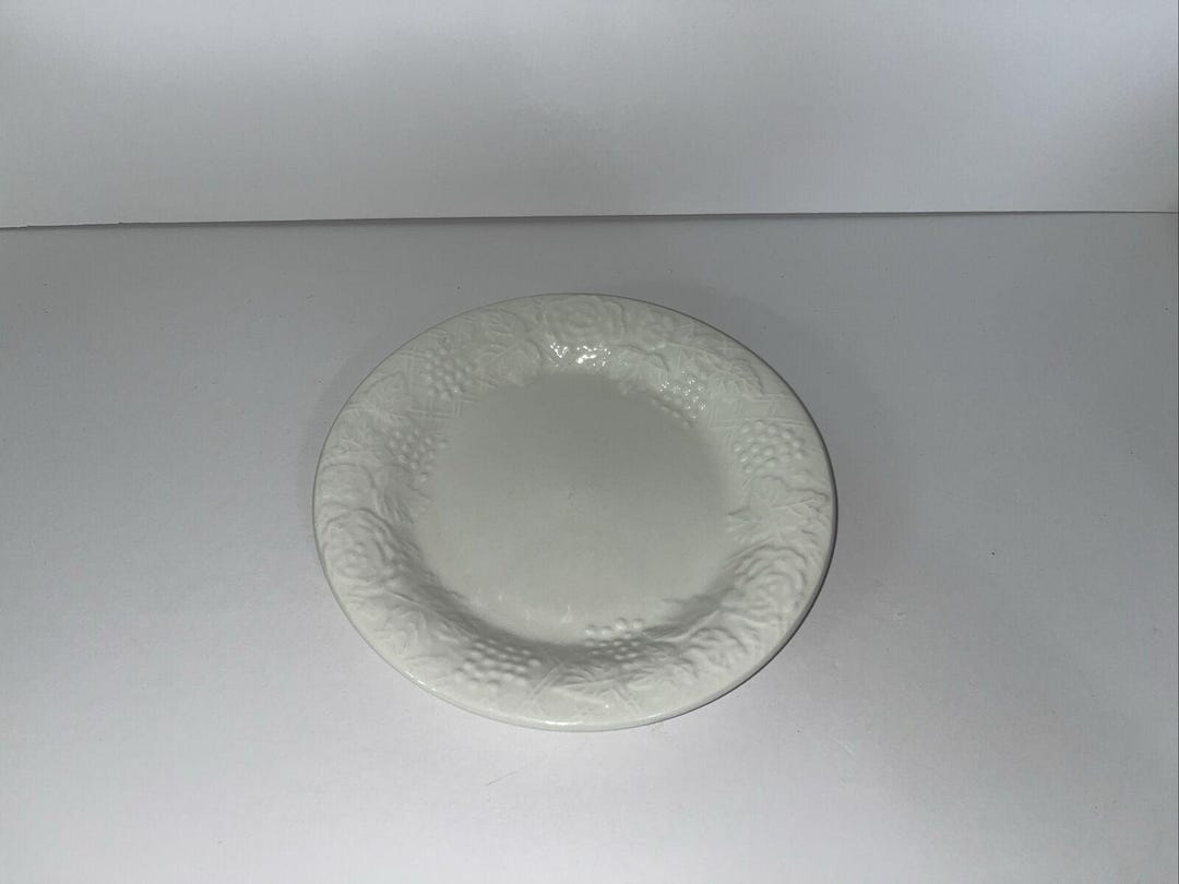 Gibson Bread Plate 8 Inch White Embossed Fruit Ceramic Kitchen Decor - Etsy