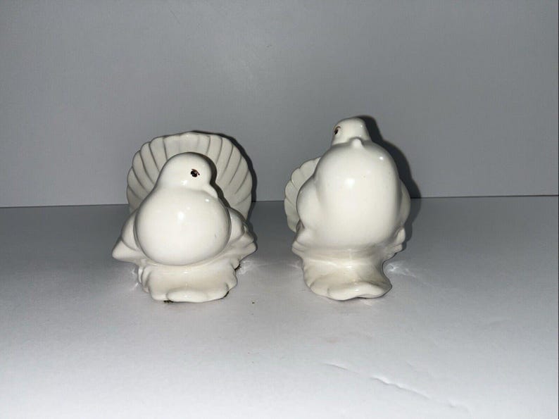 Ceramic Doves Pair Love Birds Vintage Display Collectible - Etsy
