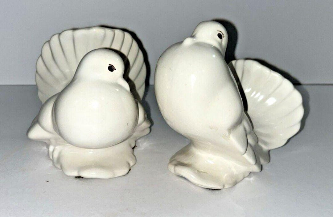 Ceramic Doves Pair Love Birds Vintage Display Collectible - Etsy