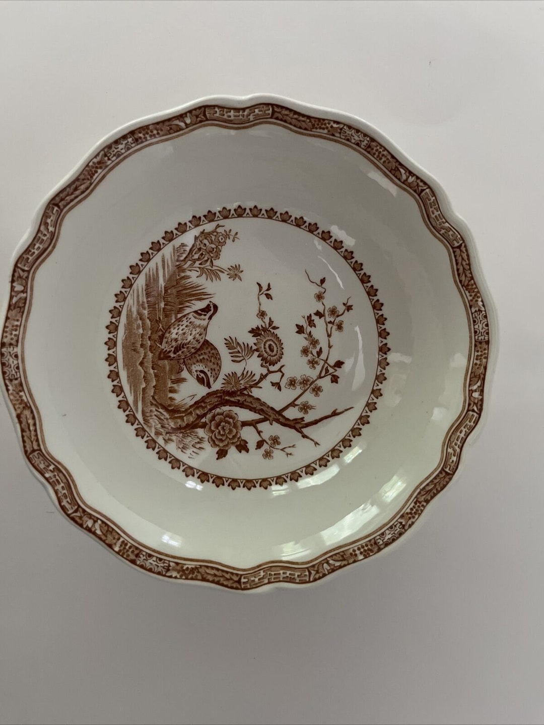 Antique Furnivals Quail Brown Bowl 1913 Made England No. 684771 - Etsy