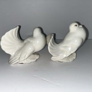 Ceramic Doves Pair Love Birds Vintage Display Collectible - Etsy