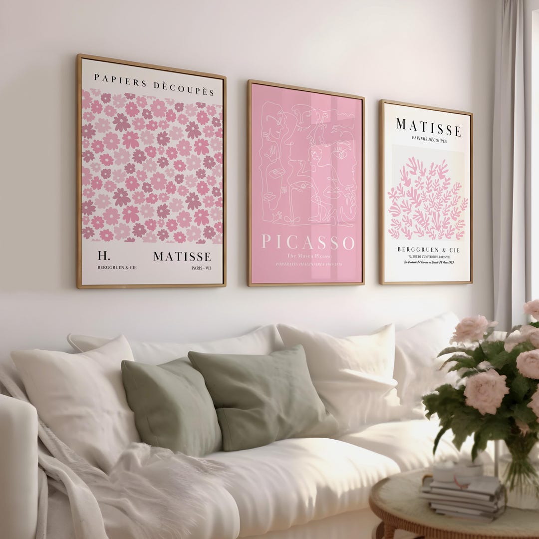 Pink Matisse Print Set: Abstract Floral Gallery Wall (digital Download ...