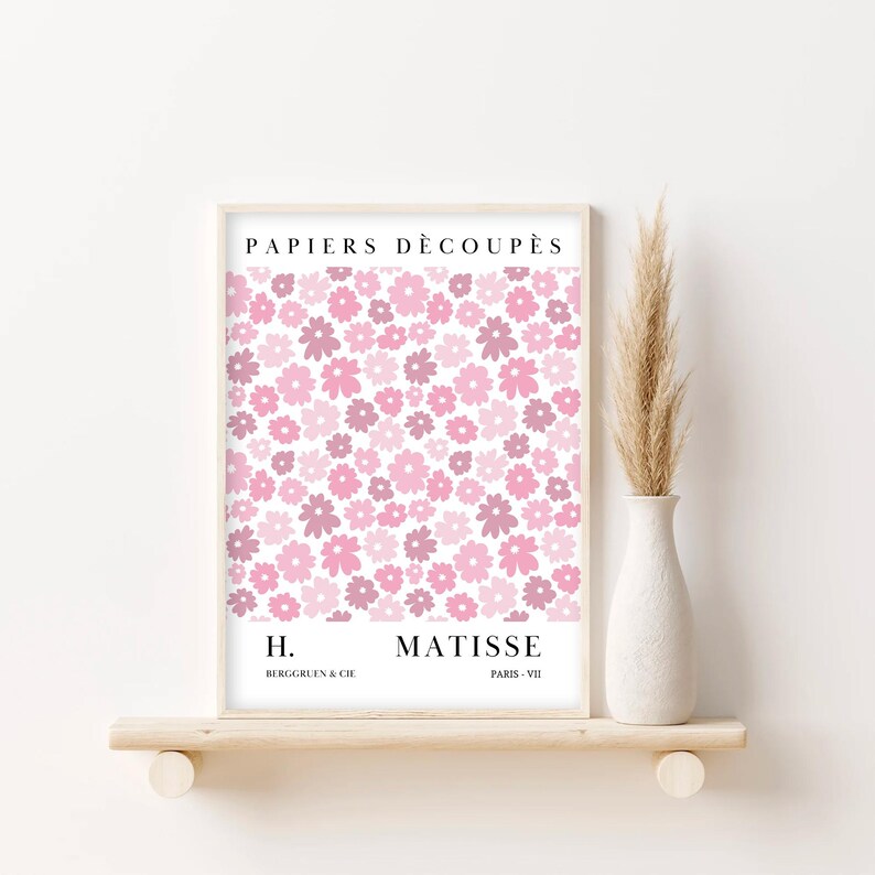 Pink Matisse Print Set: Abstract Floral Gallery Wall (digital Download ...