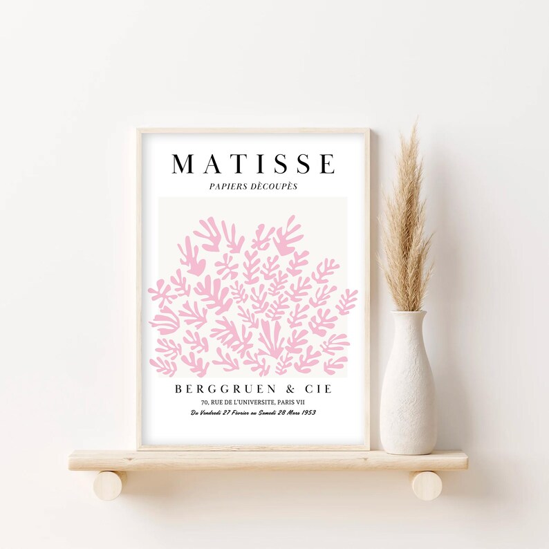 Pink Matisse Print Set: Abstract Floral Gallery Wall (digital Download ...