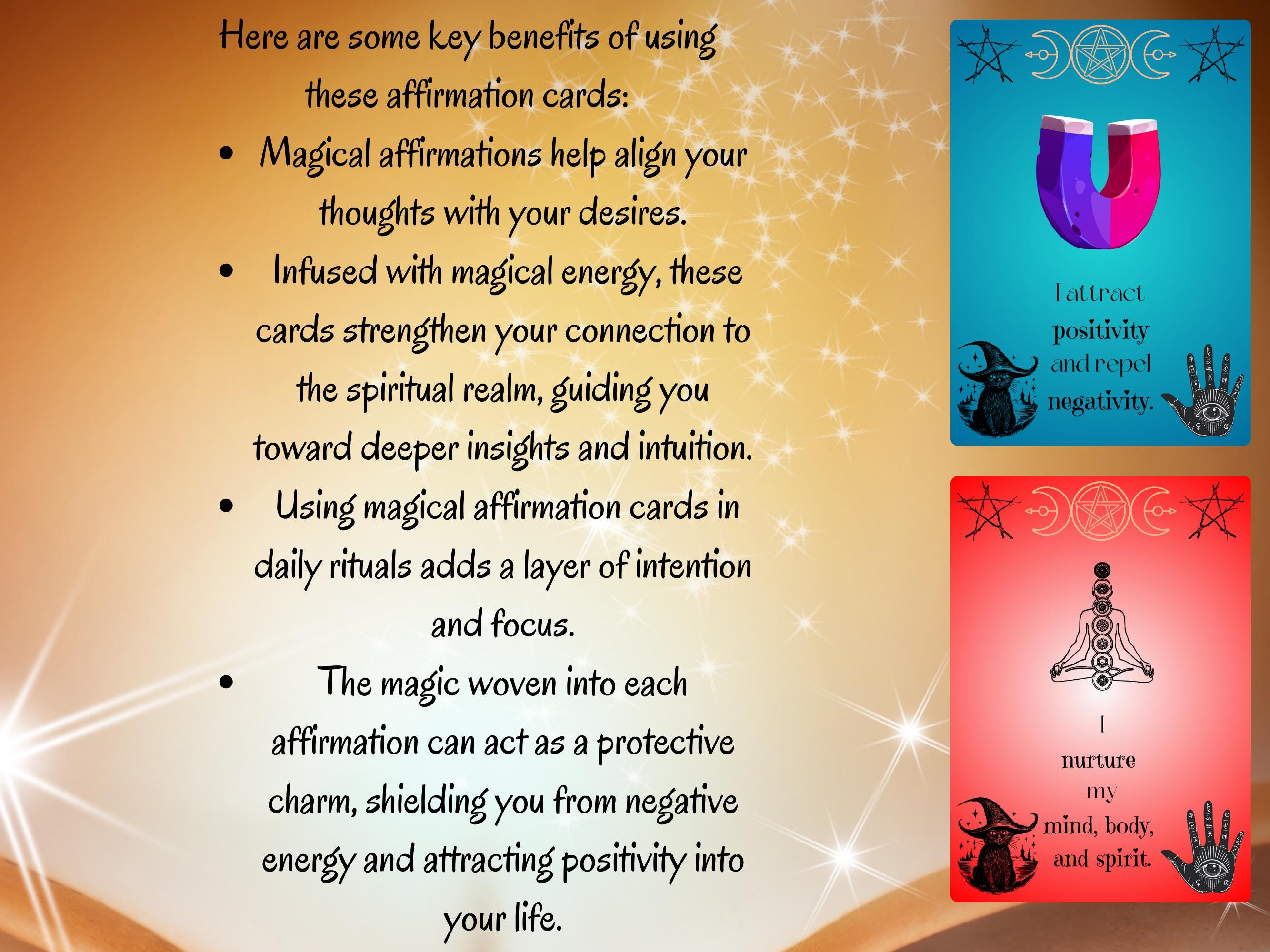 30 Magic Affirmation Cards Fun Manifestation Cards Printable Witchy ...