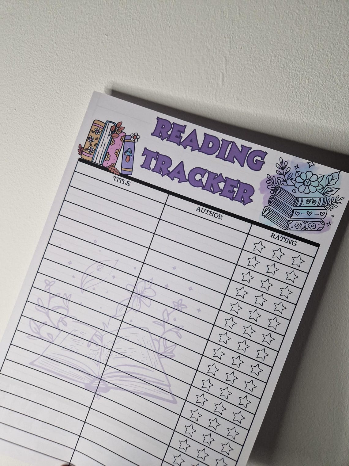 Printable Reading Tracker | Digital Book Log | Planner - Etsy