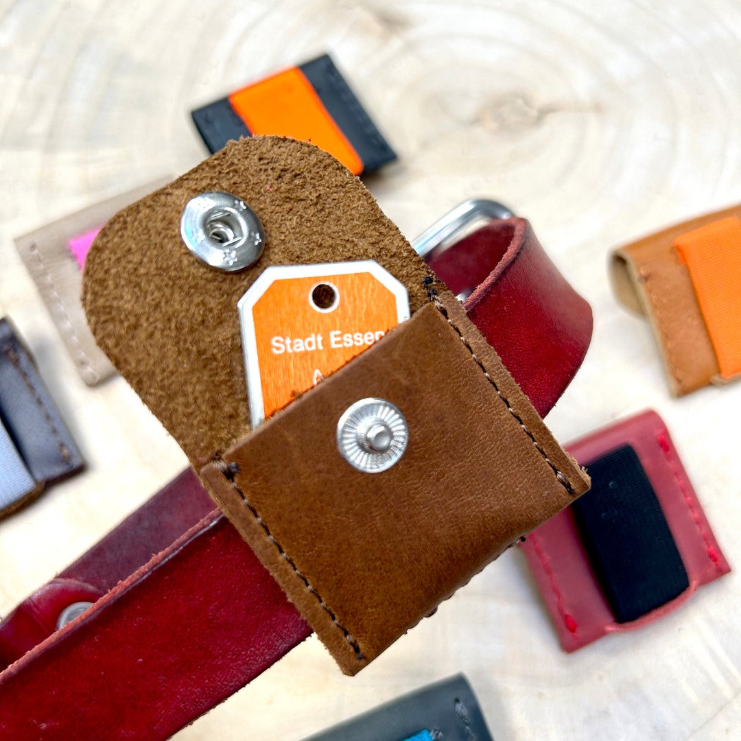 Leather Dog Bag TAYKO Many Color Combinations for the Dog Tag, Tasso ...