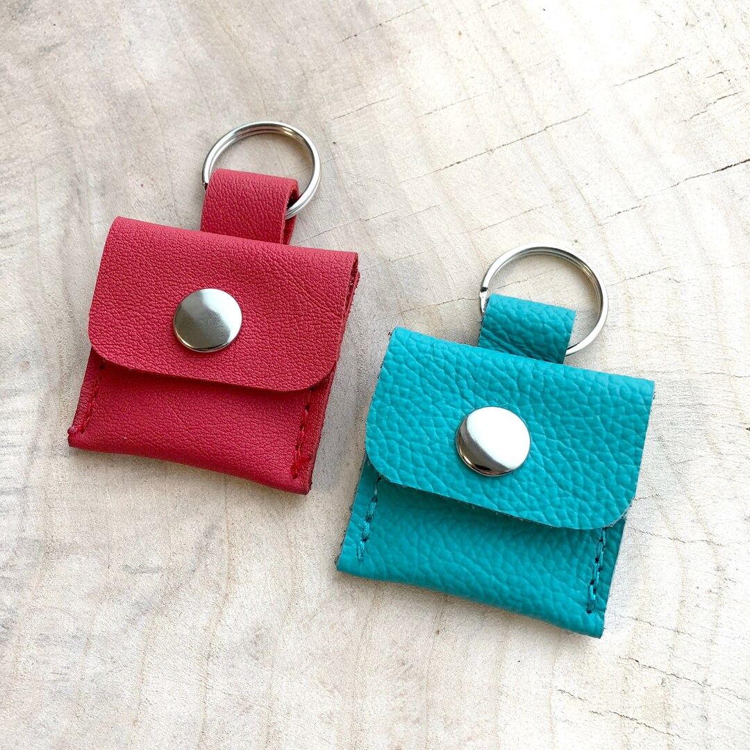 Leather Pouch SAMMY in Many Colors for Shopping Chip, Dog Tag, Tasso ...