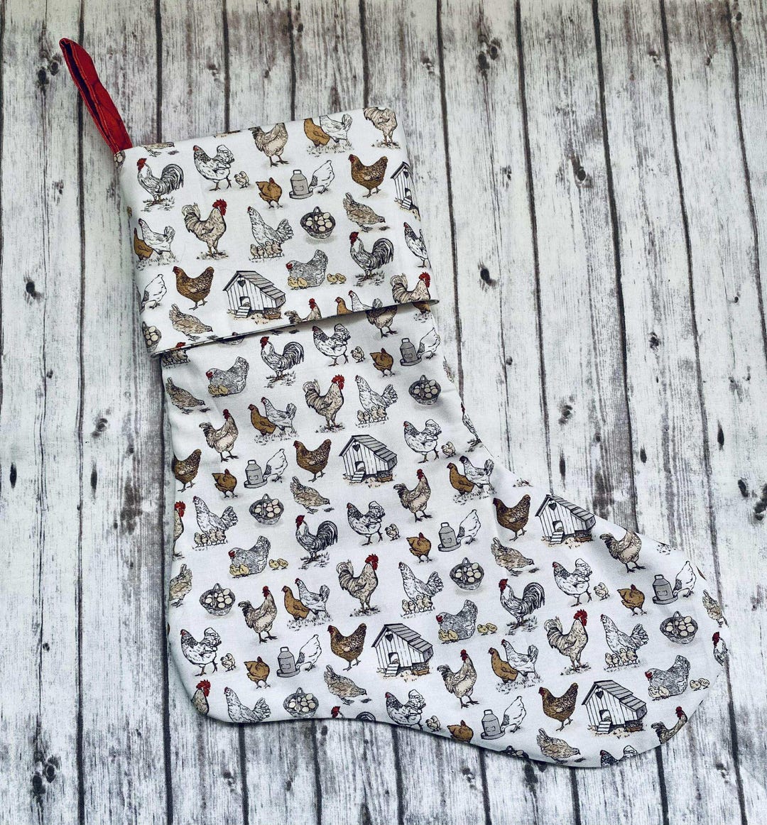 Farm Chicken Coop Country Farmer Christmas Stocking - Etsy