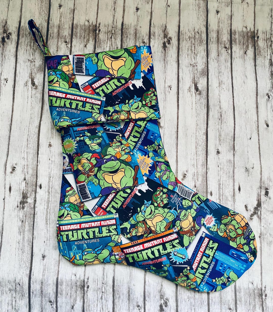 Christmas Stocking Comics Turtles Holiday - Etsy