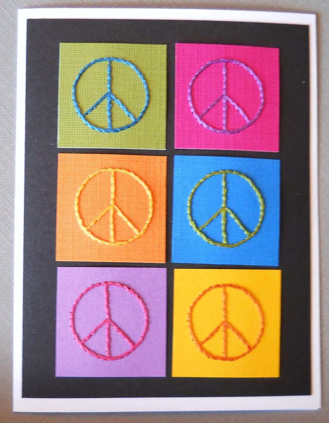 Peace Note Card / Five Pack - Etsy