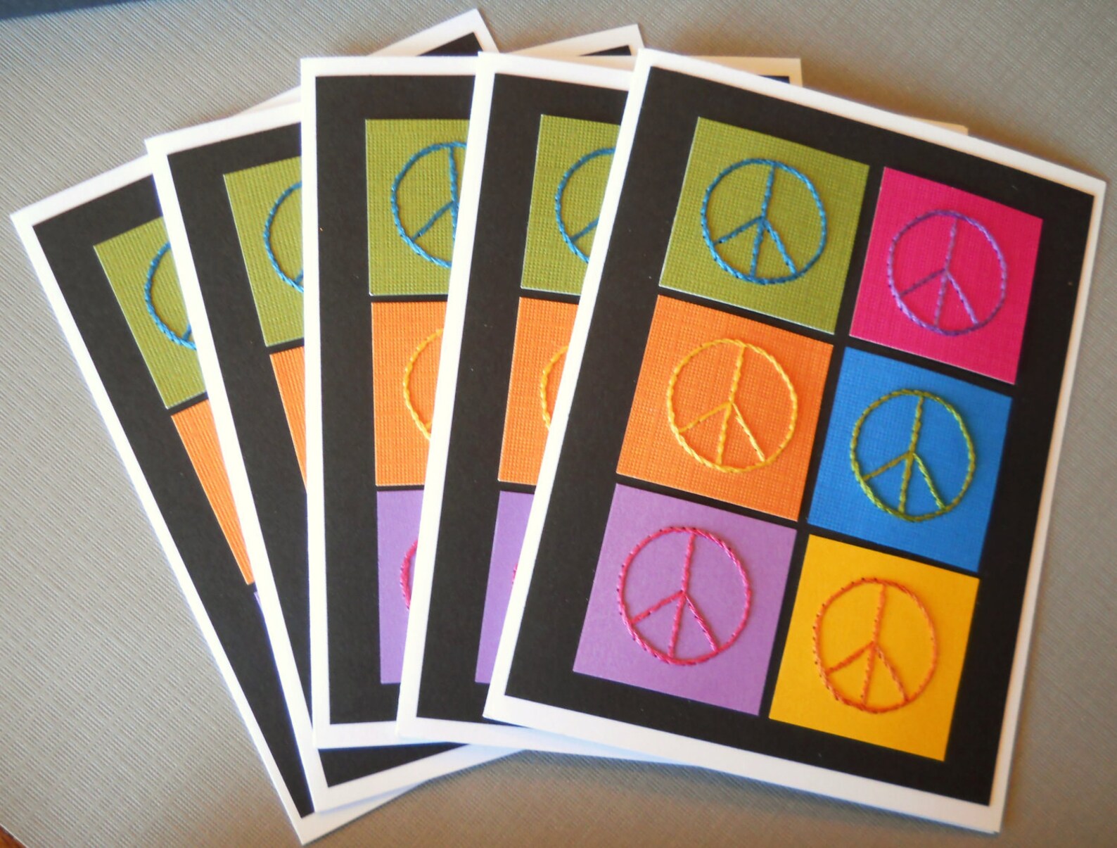 Peace Note Card / Five Pack - Etsy