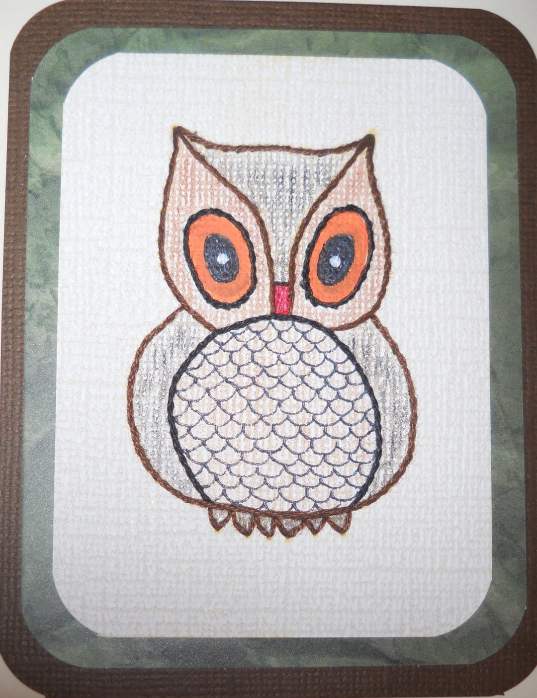 Hand-stitched Owl Note Cards Pack of Five - Etsy