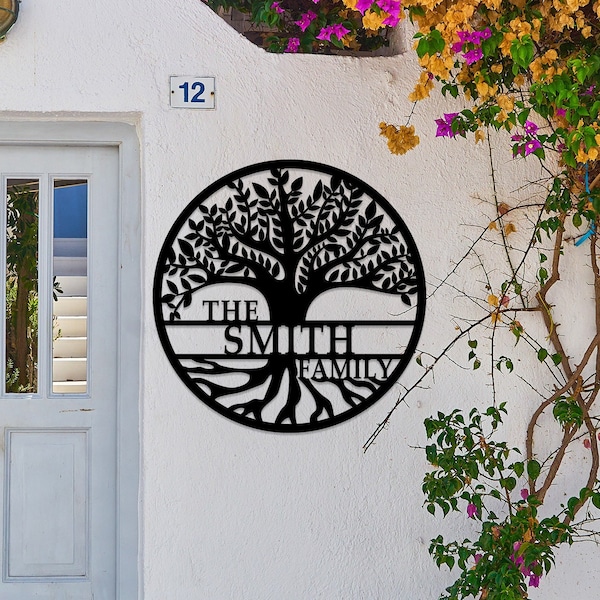 Family Tree Metal Wall Art - Etsy