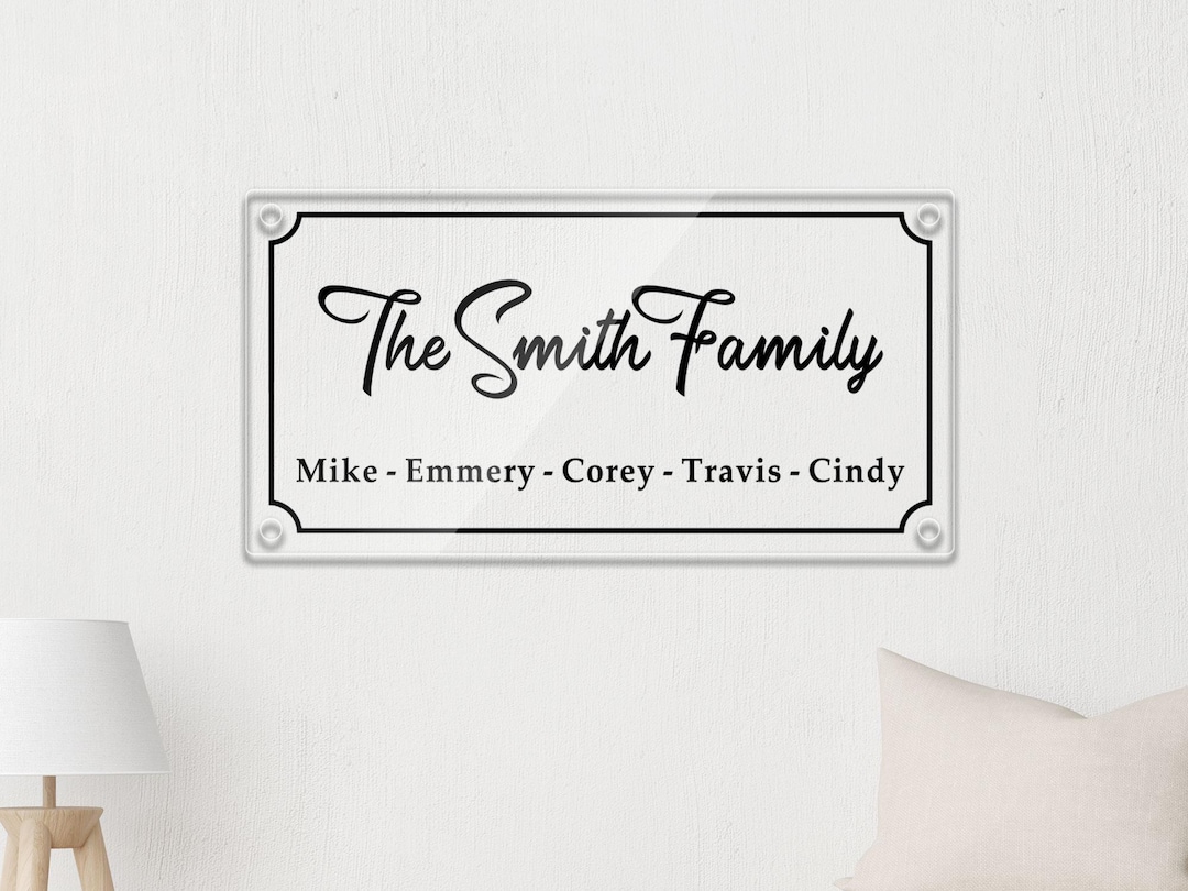 Custom Acrylic Plaque With UV Printing, Personalized Name Plate Decor ...